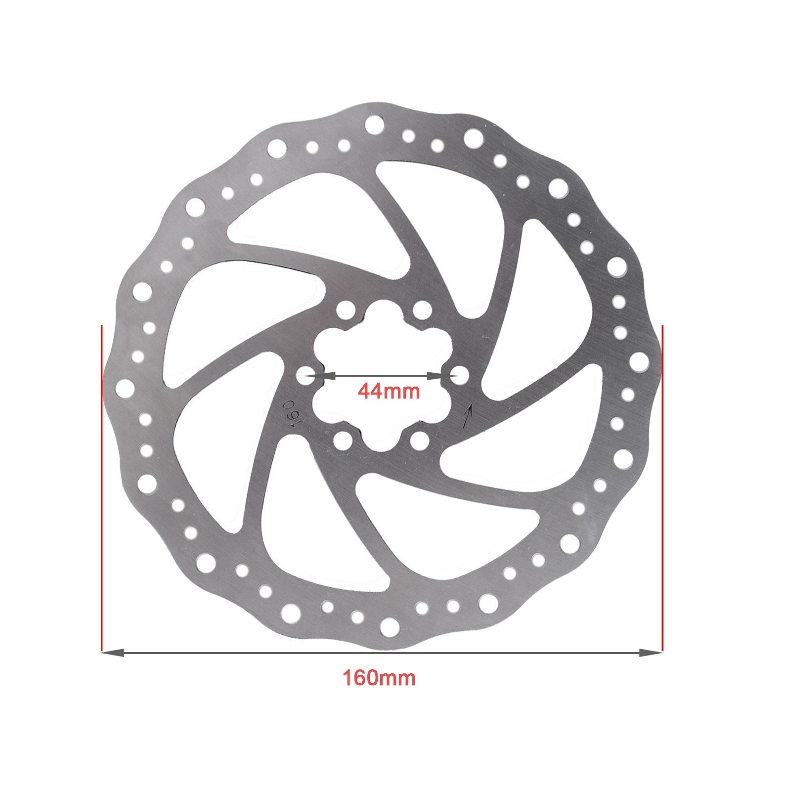Voilamart Rear Mechanical Bike Disc Brake Set 160mm Caliper Rotor Crank ...